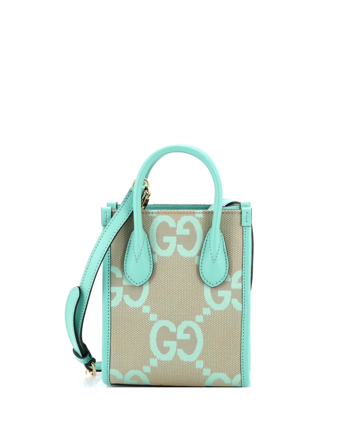 Click here for Pre-Owned Gucci Mini Vertical Tote Jumbo Gg Canvas... prices