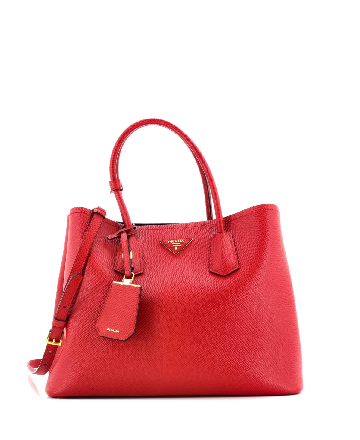 Click here for Pre-Owned Prada Large Cuir Double Tote Saffiano Le... prices