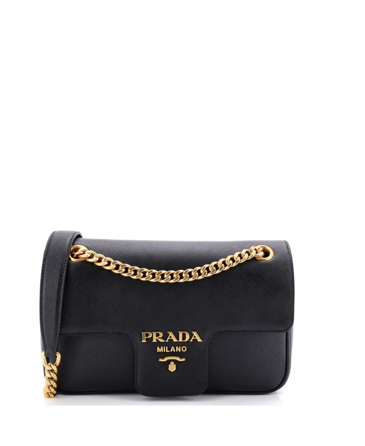 Click here for Pre-Owned Prada Small Pattina Flap Shoulder Bag Sa... prices
