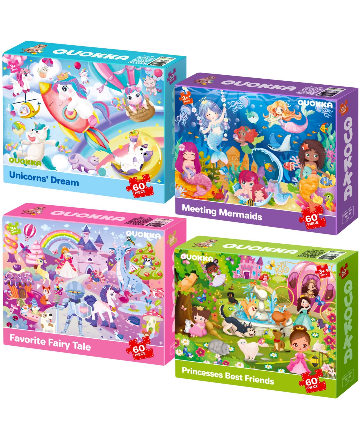 Click here for Quokka 4 x 60 Pieces Jigsaw Puzzles for Kids Ages... prices