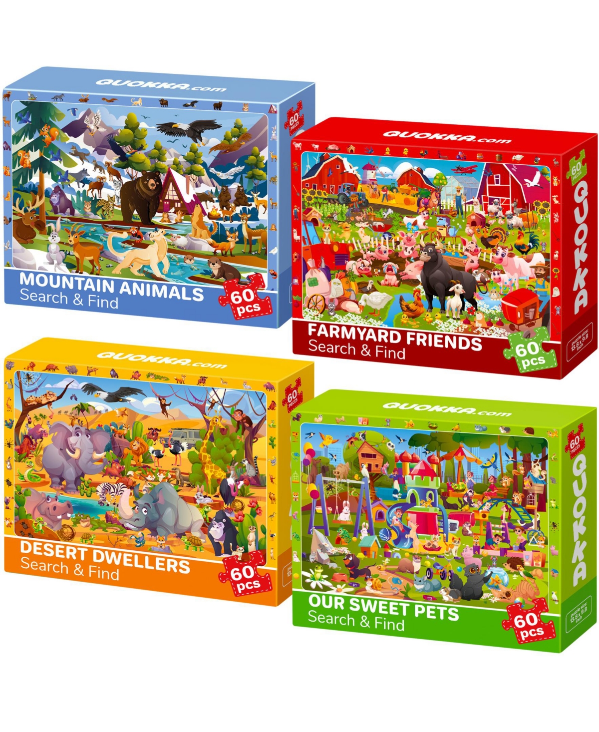 Click here for Quokka 4 x 60 Pieces Jigsaw Puzzles for Kids Ages... prices