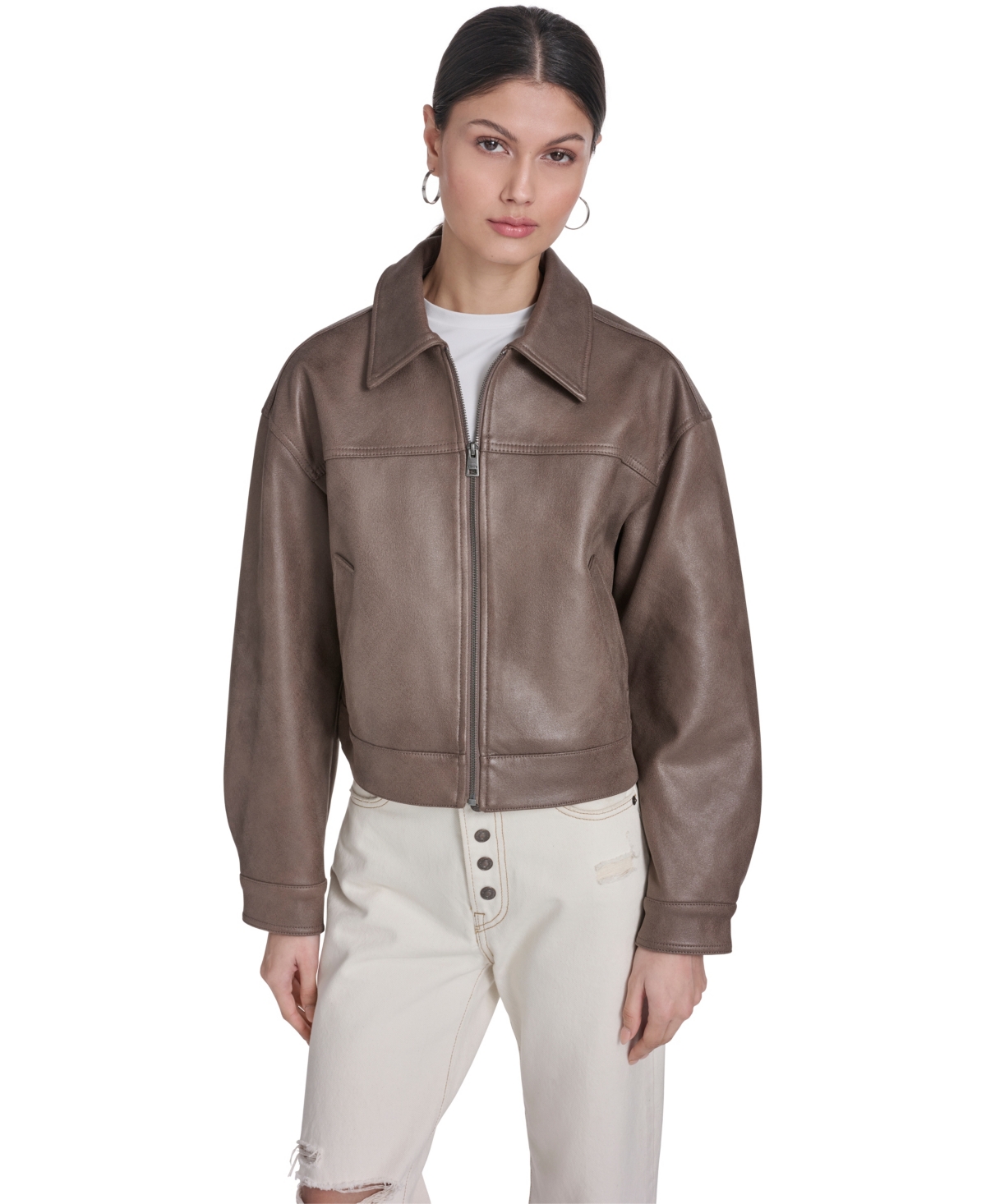 Click here for Levis Womens Faux Suede Relaxed Fit Zip Front Jack... prices