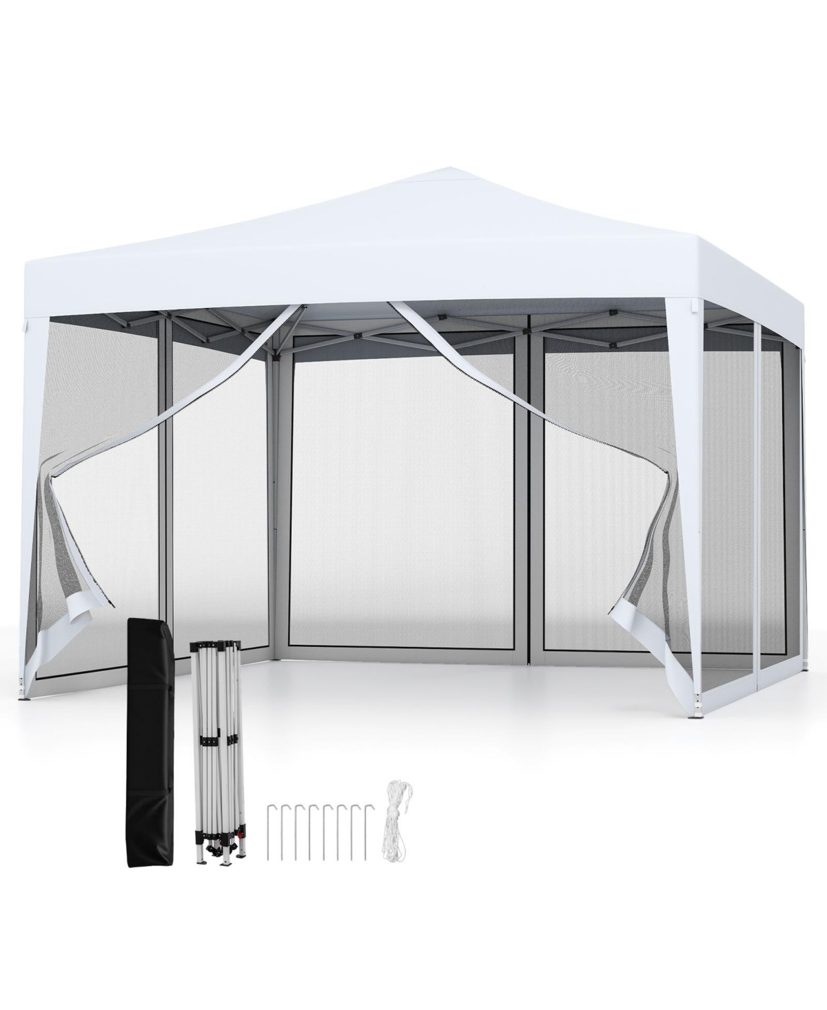 Click here for Gymax 10 Ft x 10 Ft Pop-Up Canopy Tent w/ Mesh Net... prices