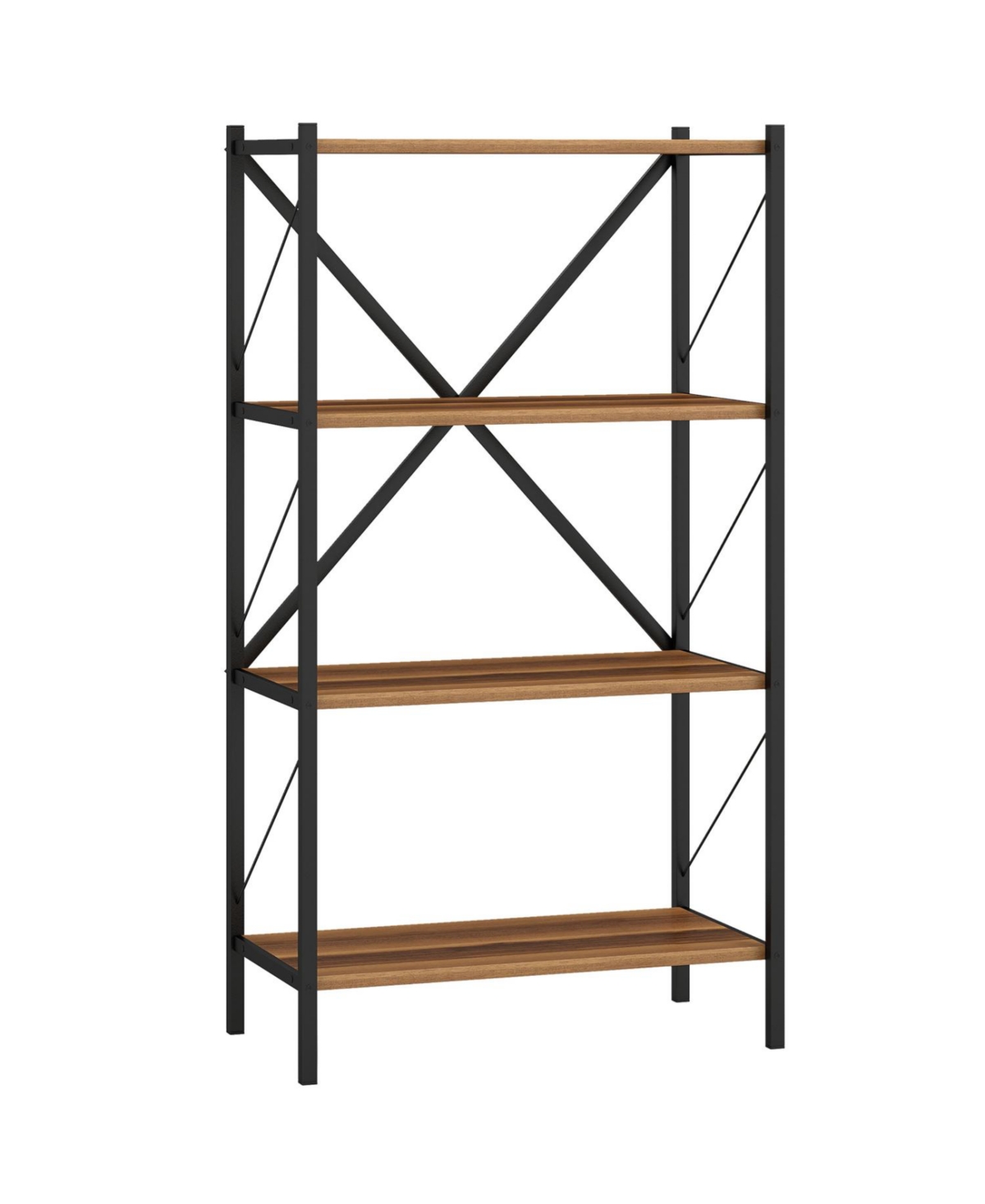 Click here for Slickblue Heavy Duty 4 Tier Bookshelf with Metal F... prices
