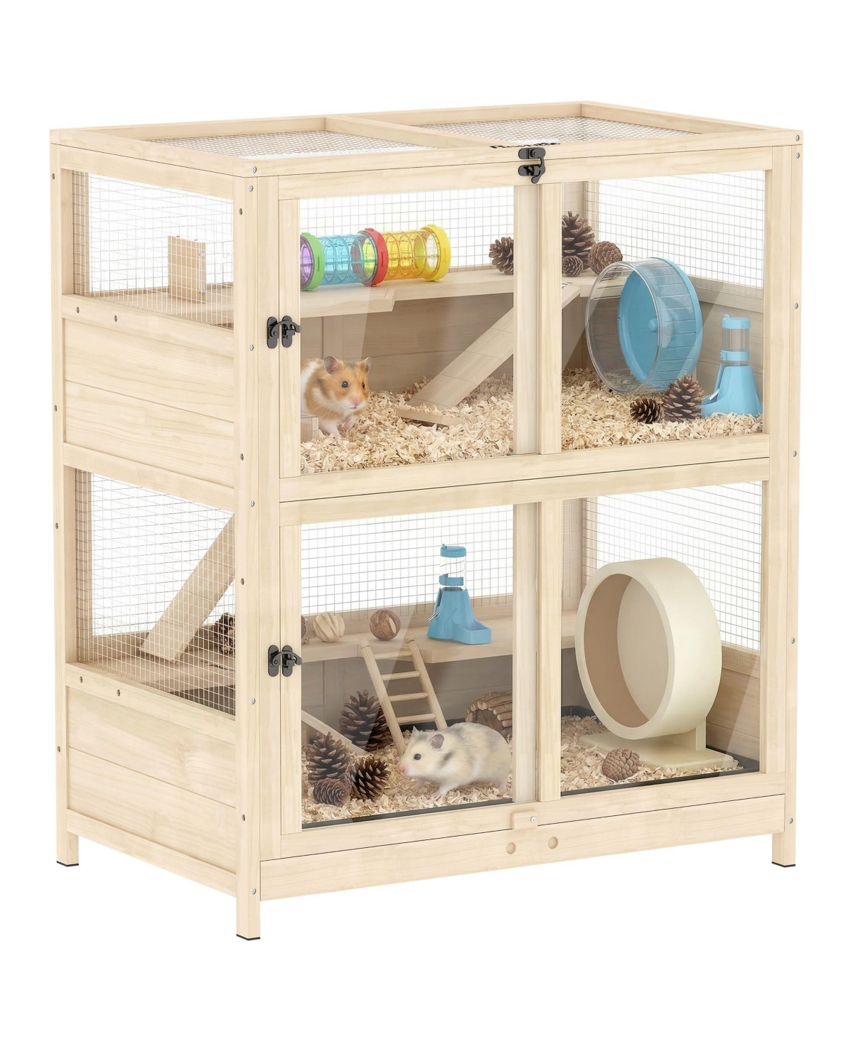 Click here for PawHut Wooden Hamster Cage  4 Tier Small Animal Ca... prices