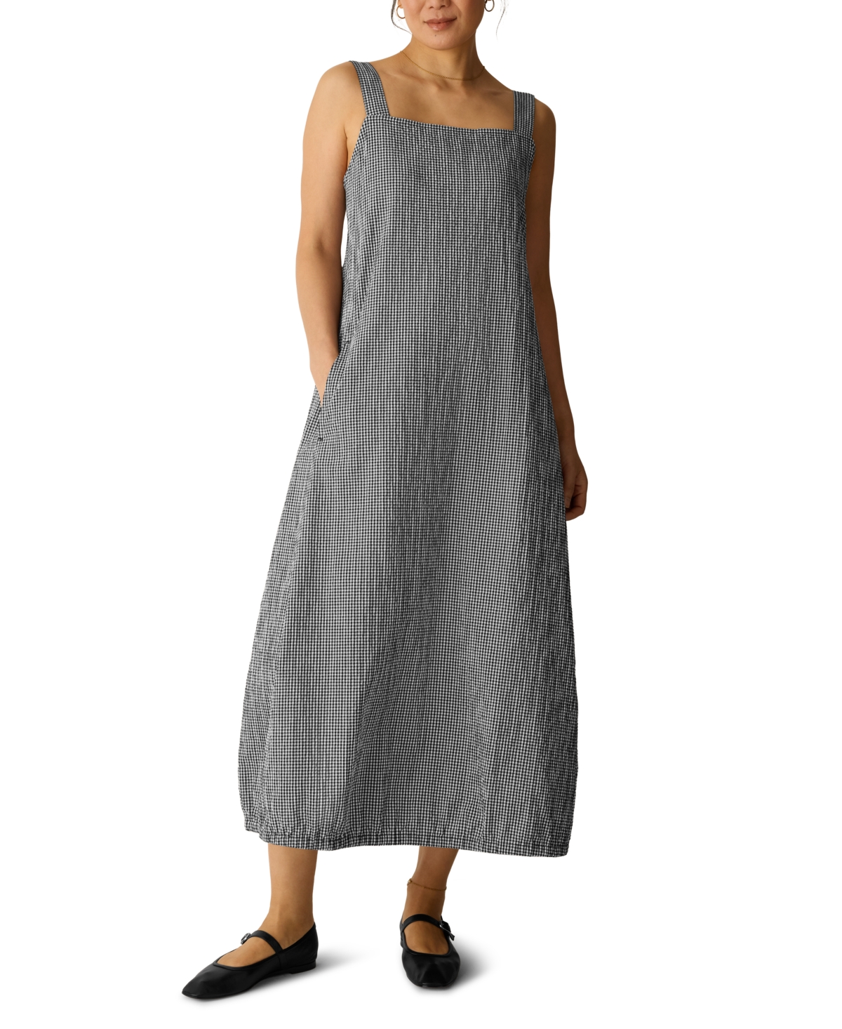 Click here for Eileen Fisher Womens Sleeveless Square Neck Lanter... prices