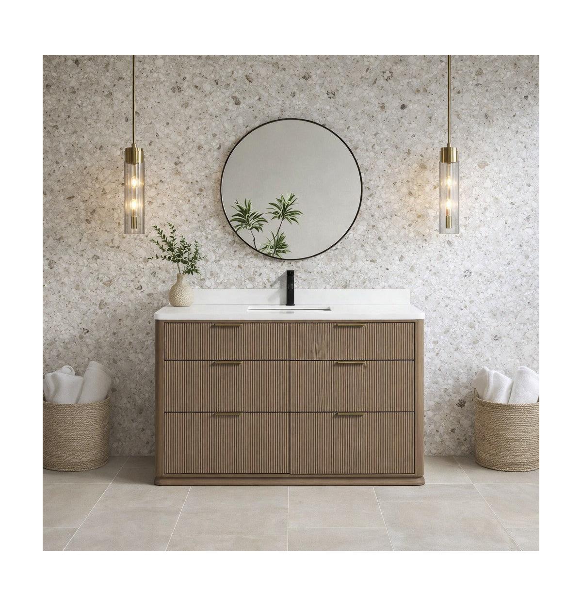 Click here for Ari Bath Aria 48" Bathroom Vanity Smoked Oak... prices
