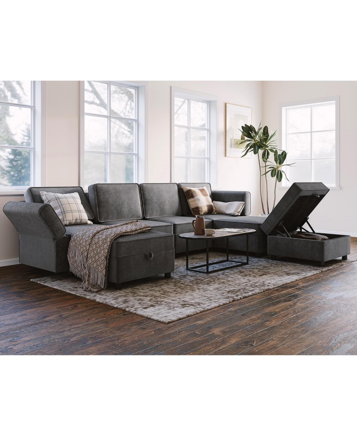 Click here for gaomon Modular Sectional Sofa with Ottomans  7-Sea... prices