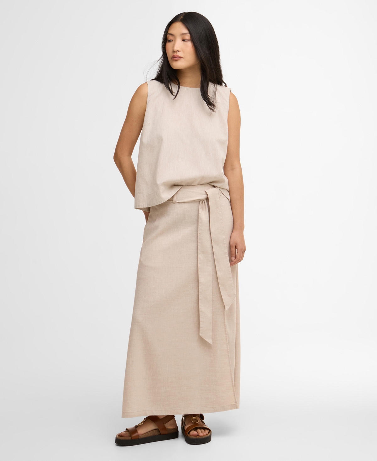 Click here for Barbour Womens Gabby A-Line Maxi Skirt - Mist prices