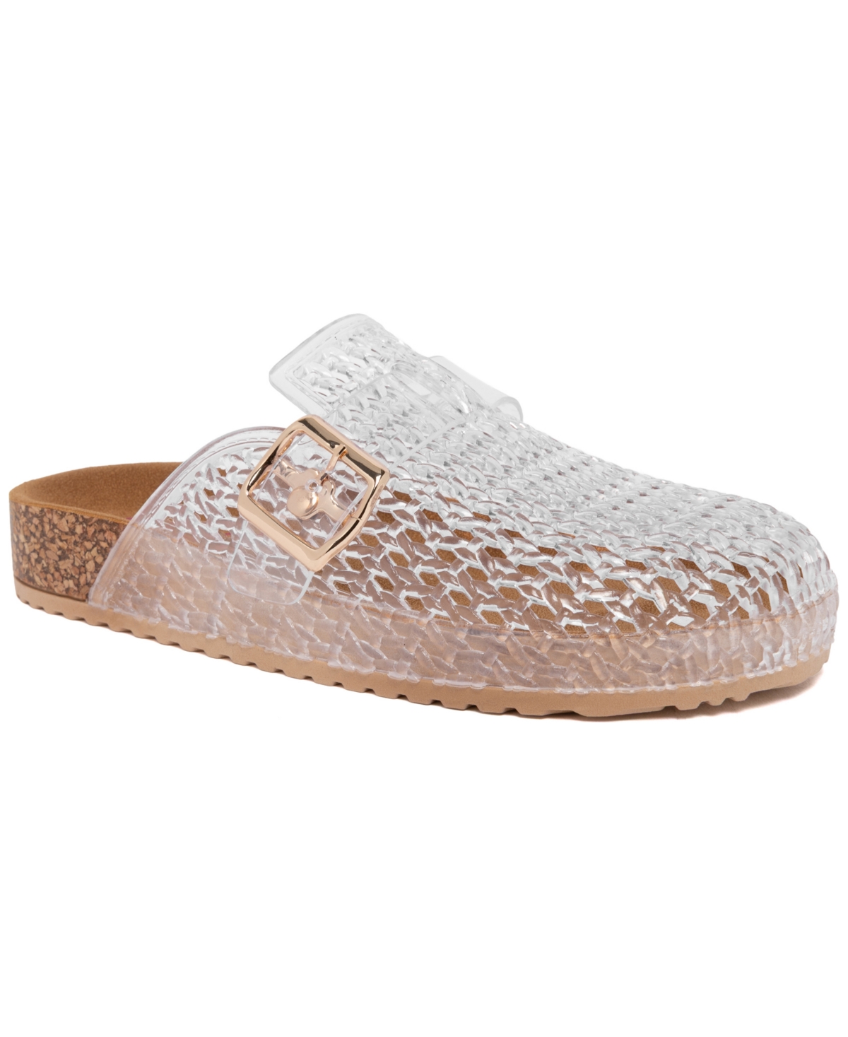 Click here for Sugar Womens Bubblegum Slip-On Clogs - Clear prices