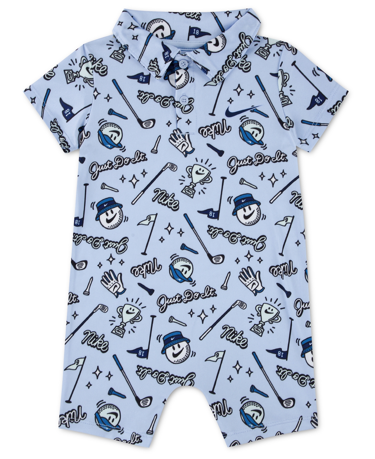 Click here for Nike Baby Boys Polo Romper - Hydrogen Blue prices
