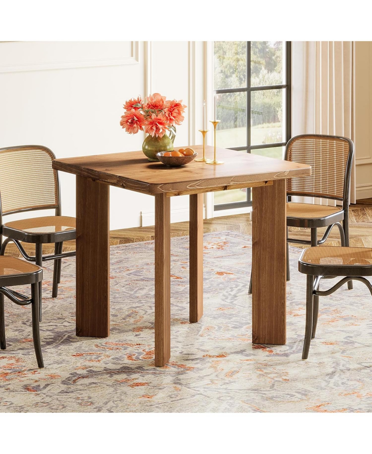 Click here for Tribesigns Solid Wood Square Dining Table  31.5-In... prices