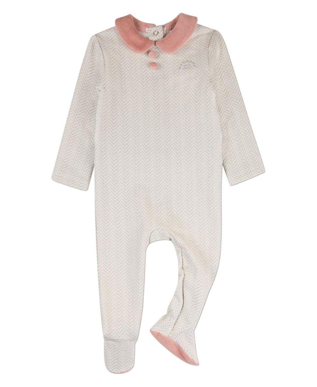 Click here for MeMoi Baby Girls Chevron-Print Cotton-Rich Footie... prices