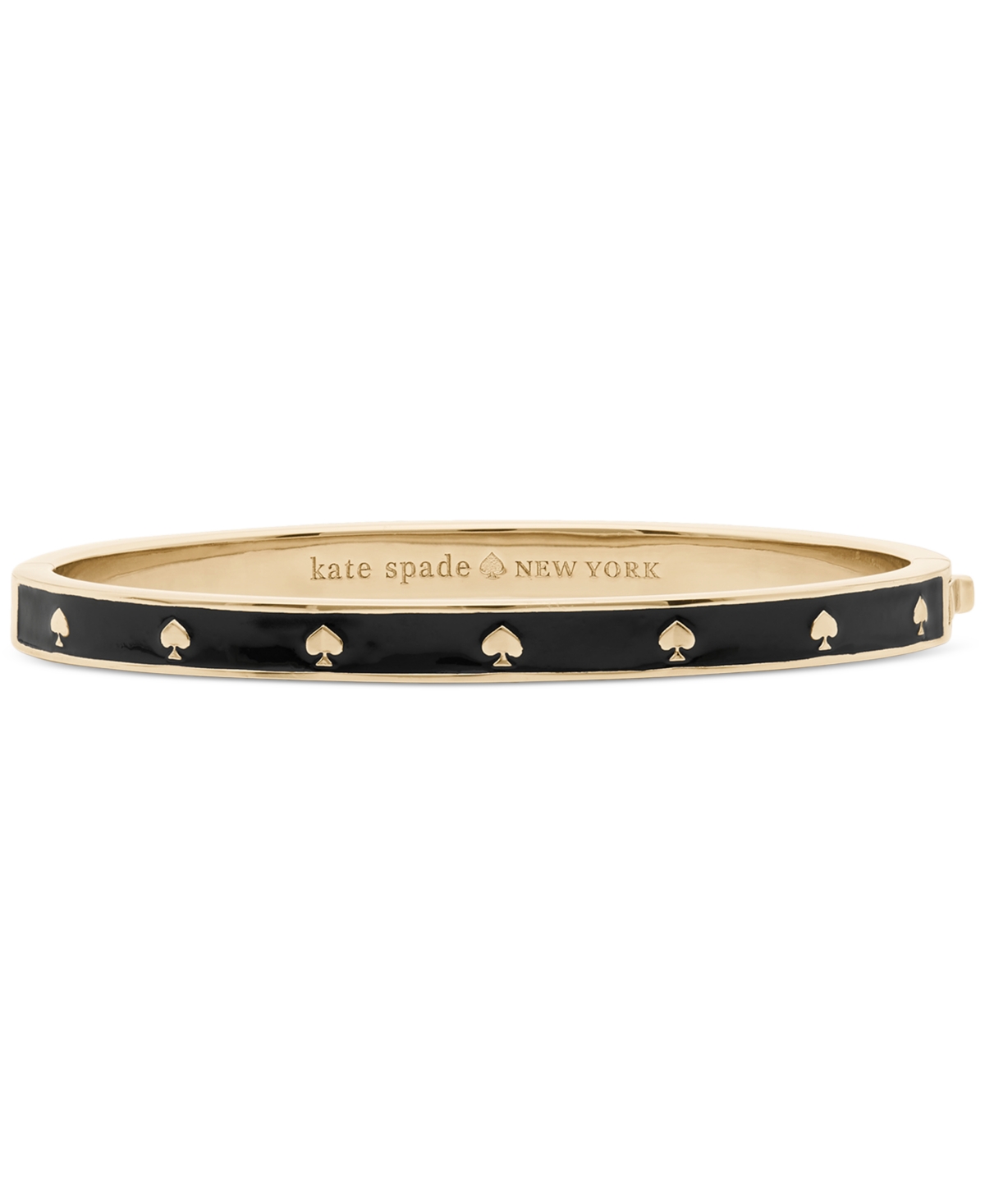 Click here for kate spade new york Enamel Hinged Spade Bangle Bra... prices