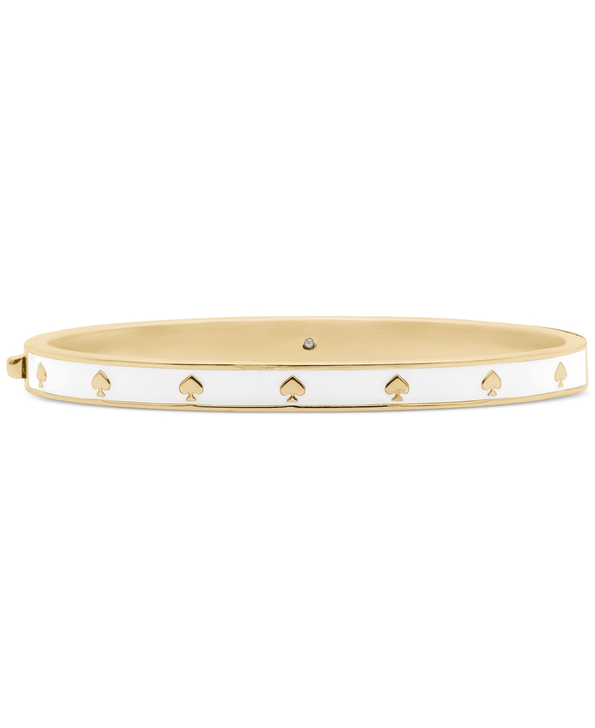 Click here for kate spade new york Enamel Hinged Spade Bangle Bra... prices