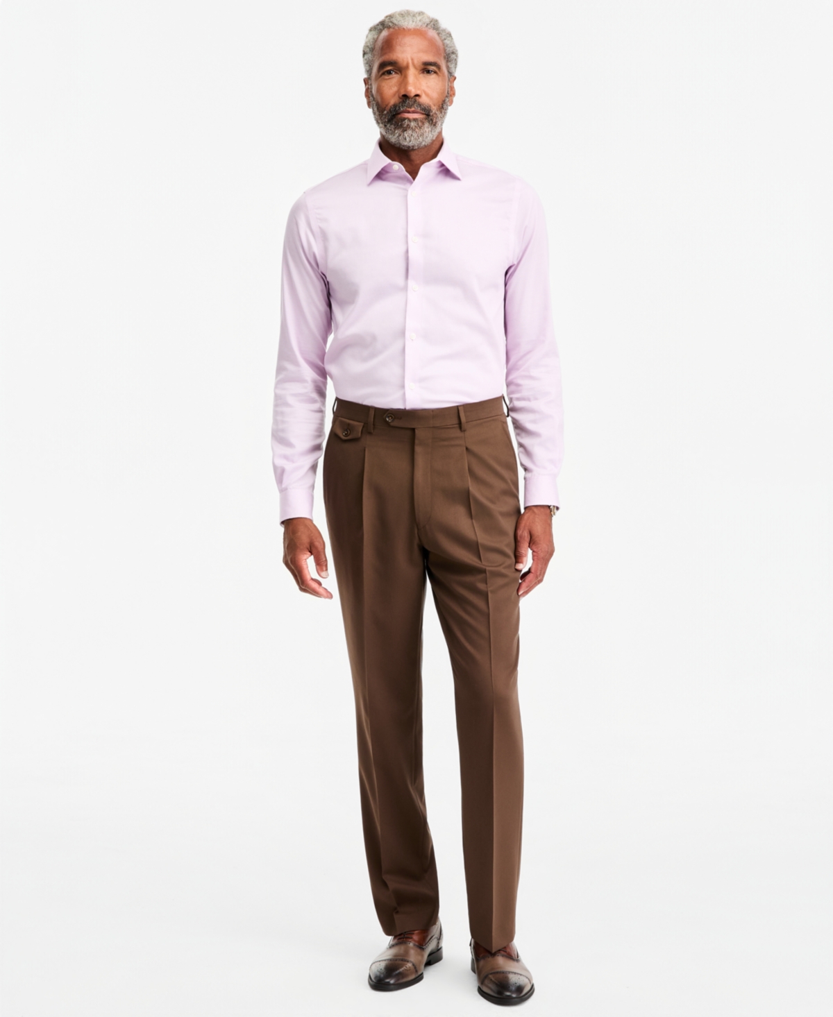 Click here for Tayion Collection Mens Classic-Fit Medium Brown Su... prices