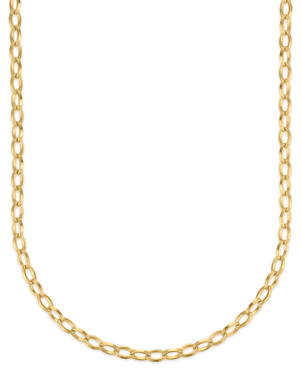 Click here for Macys Mens Polished & Textured Oval Link Chain Nec... prices