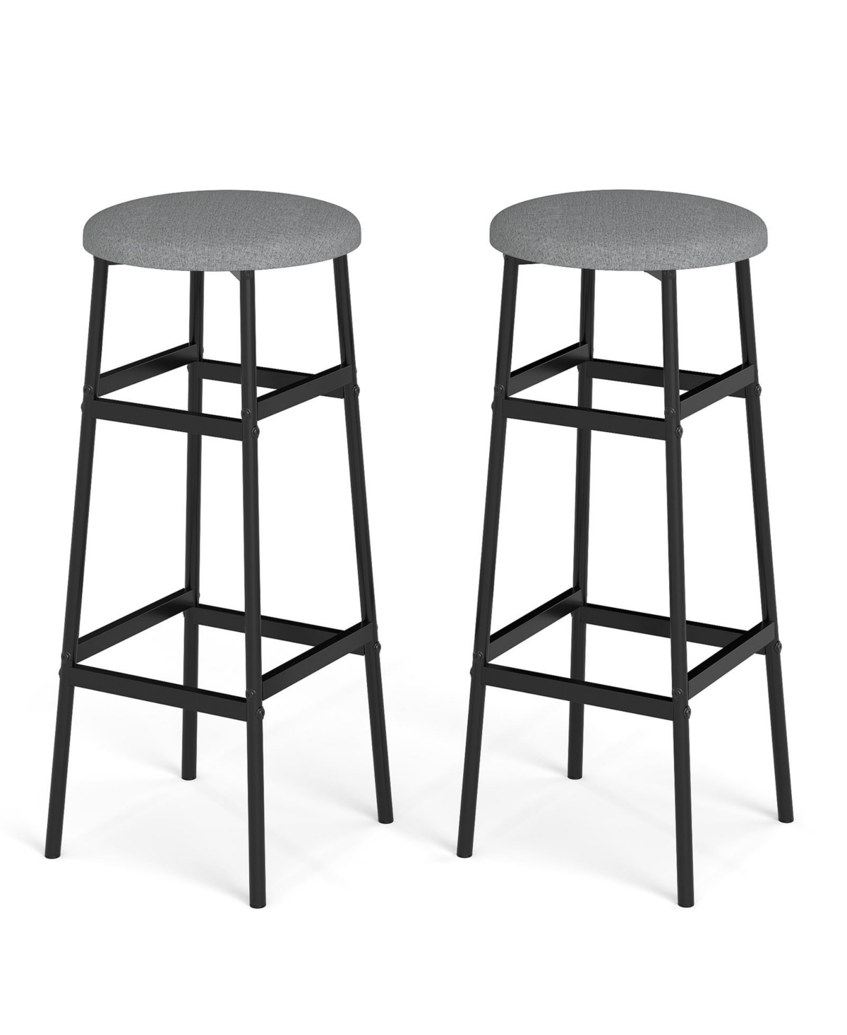 Click here for Gymax Bar Stools Set of 2 w/ Sturdy Metal Frame an... prices