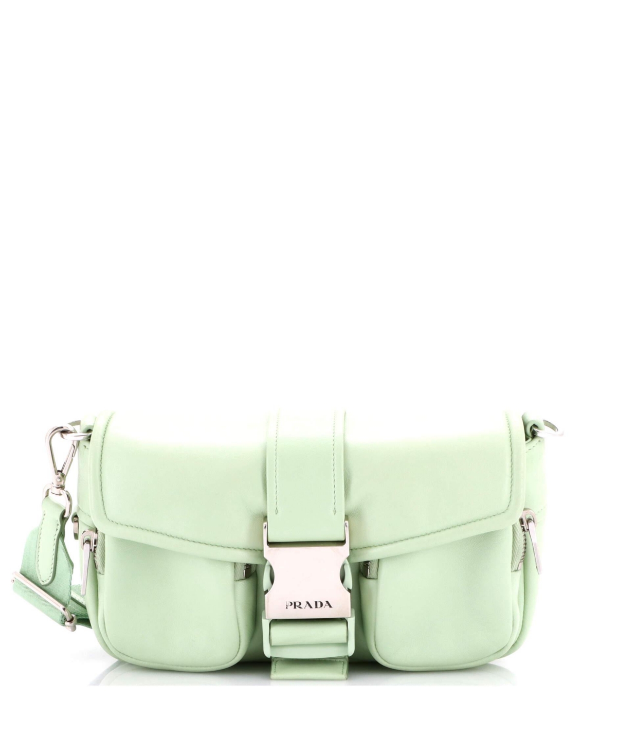 Click here for Pre-Owned Prada Small Padded Buckle Crossbody Bag... prices