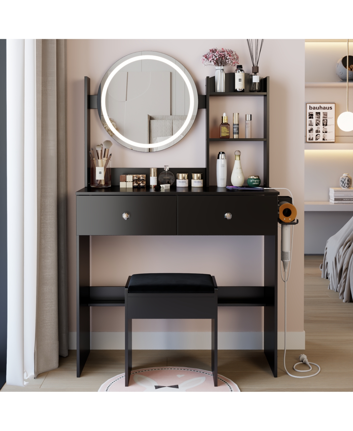 Click here for Flynama Modern Large Capacity Led Vanity Table wit... prices