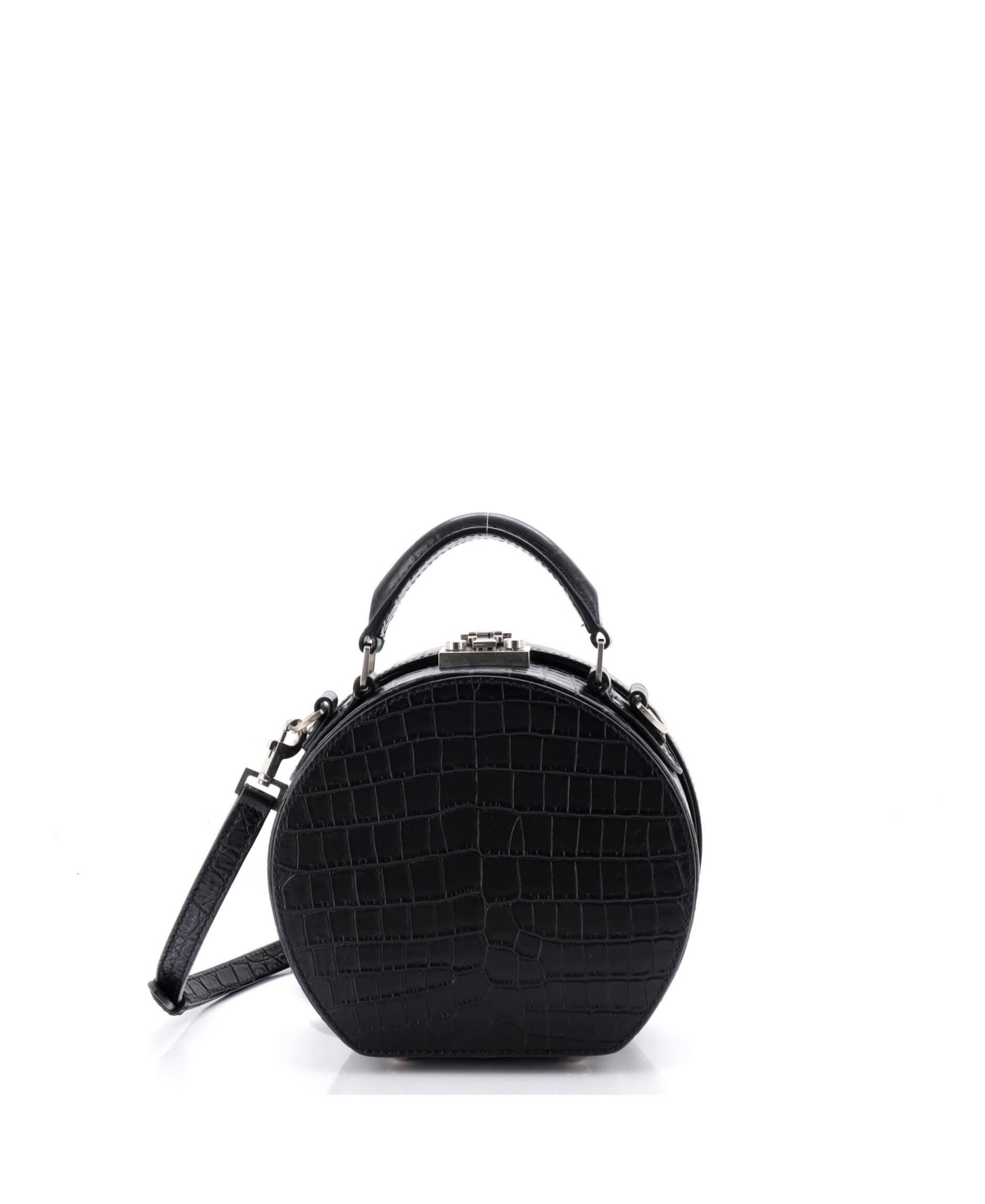 Click here for Pre-Owned Saint Laurent Small Mica Hatbox Bag Embo... prices