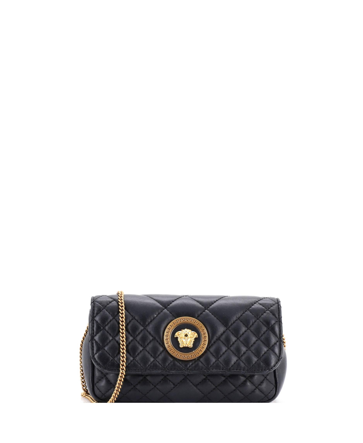 Click here for Pre-Owned Versace Mini Medusa Icon Chain Flap Bag... prices