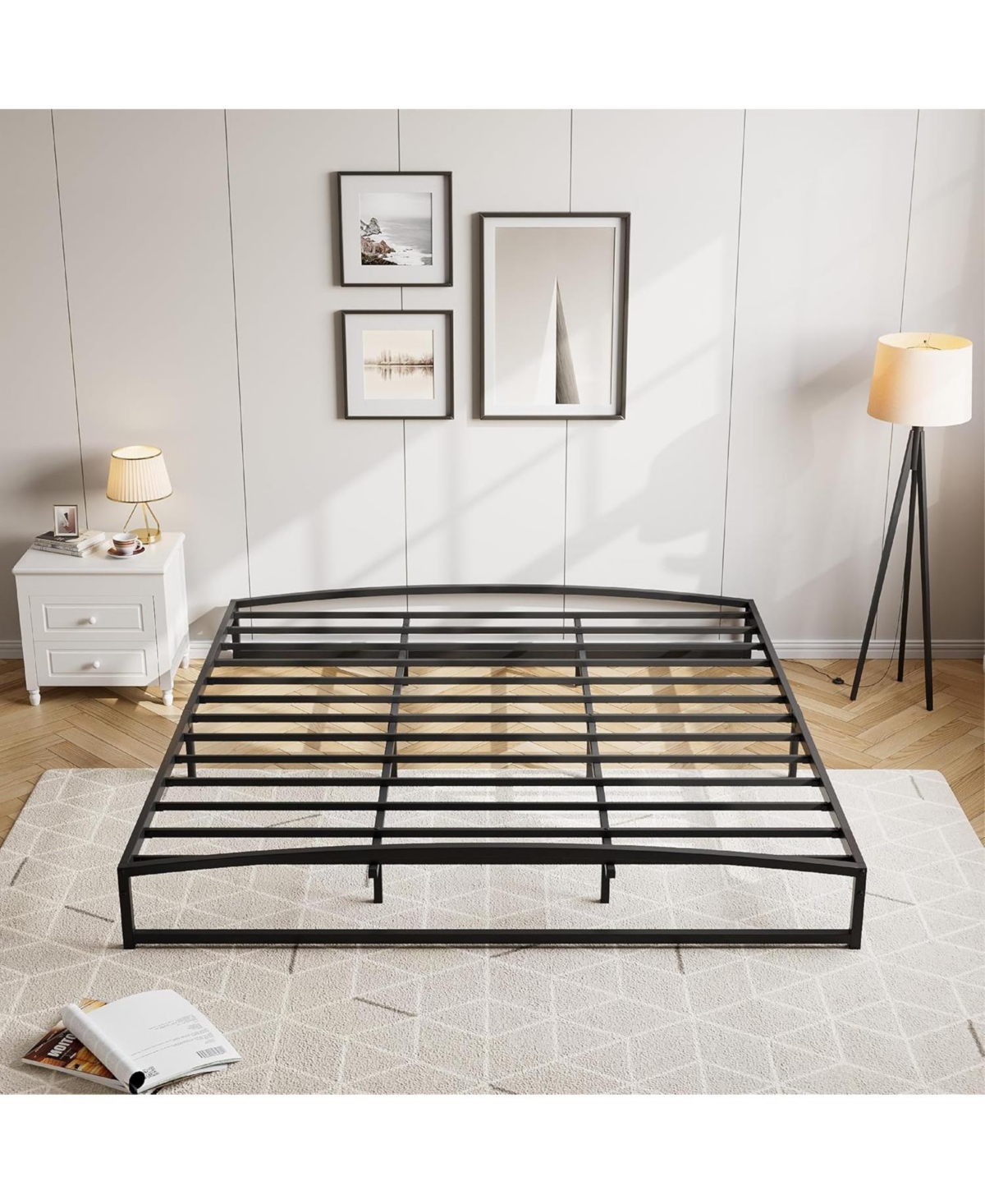 Click here for gaomon Metal Bed Frame Platform King Bed Frame wit... prices