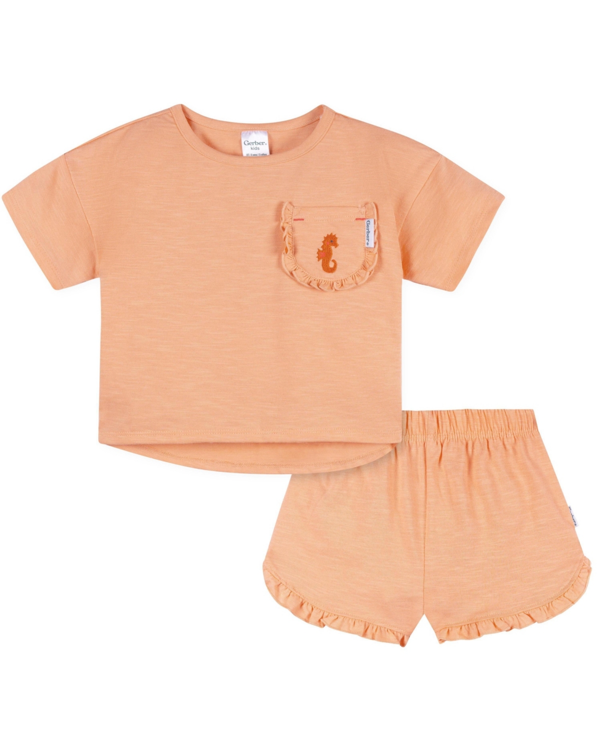 Click here for Gerber Toddler Girls 2-Piece Pocket Tee and Shorts... prices