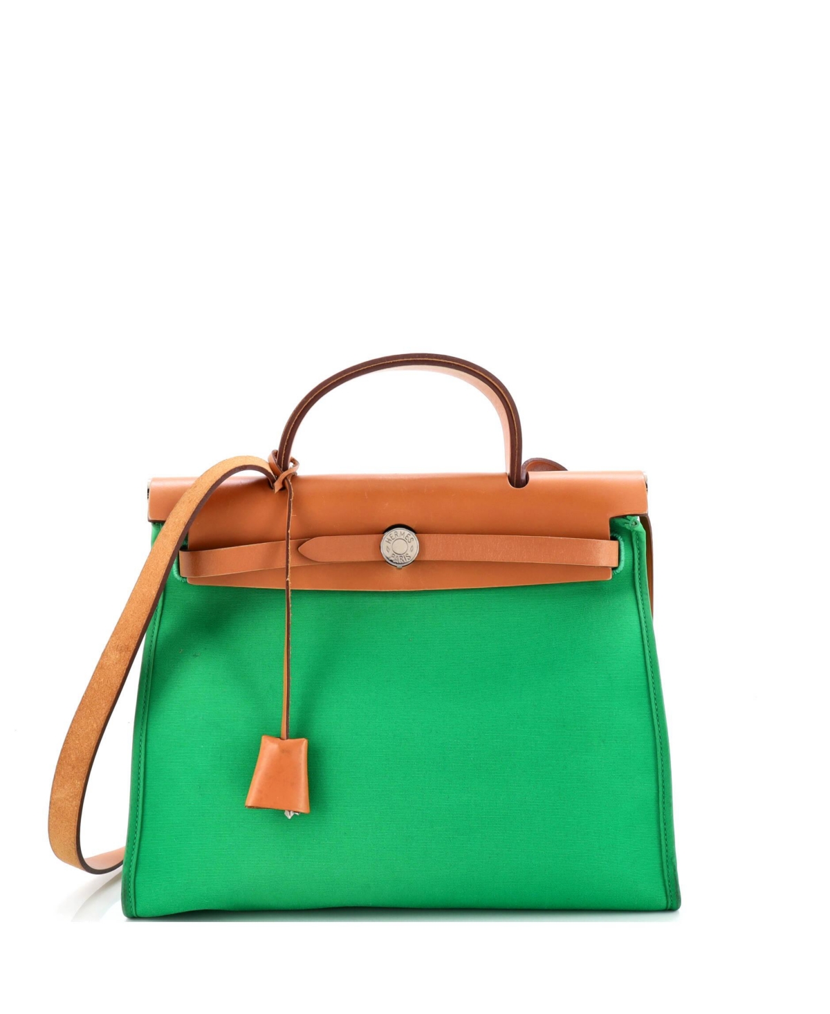 Click here for Pre-Owned Hermes 31 Herbag Zip Berline Vache Canva... prices