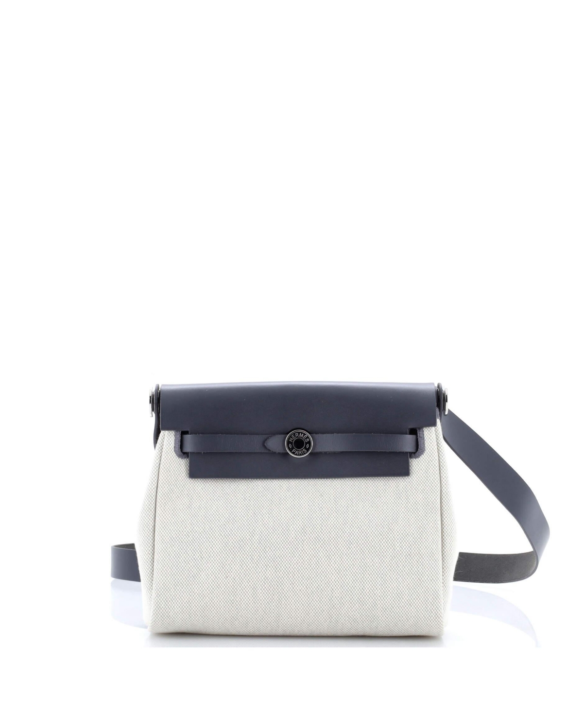 Click here for Pre-Owned HERMES 20 Herbag Zip Toile and Leather -... prices