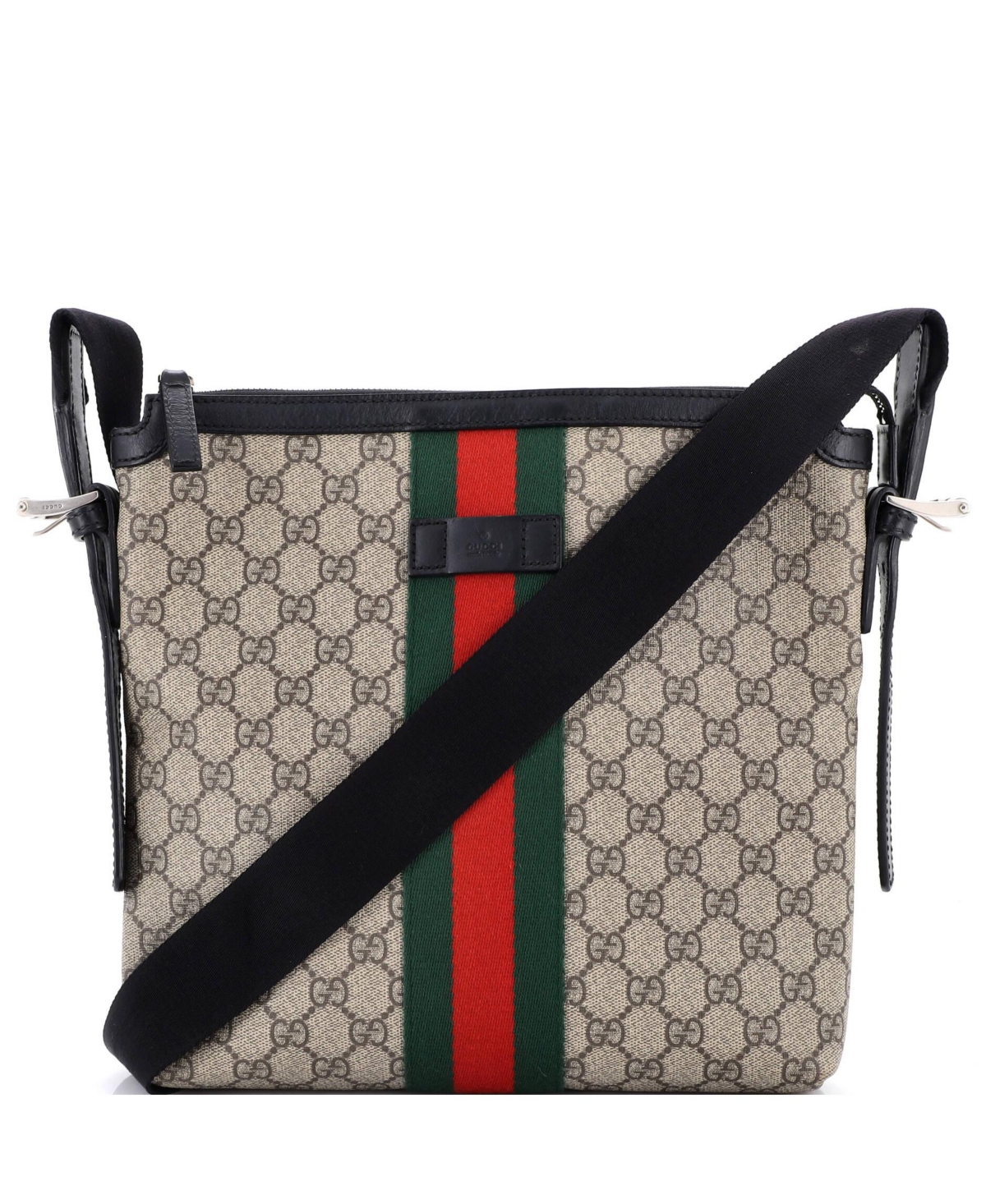 Click here for Pre-Owned Gucci Medium Web Messenger Bag Gg Coated... prices