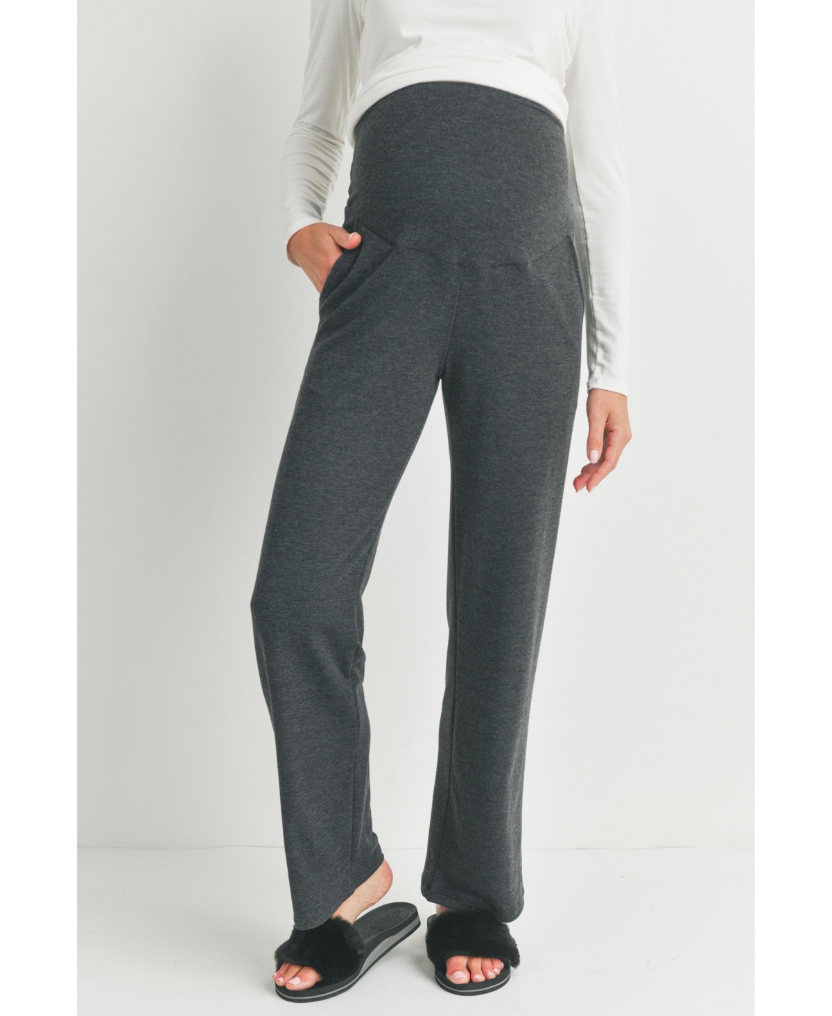 Click here for Hello Miz Maternity Over-the-Belly Wide Leg Lounge... prices