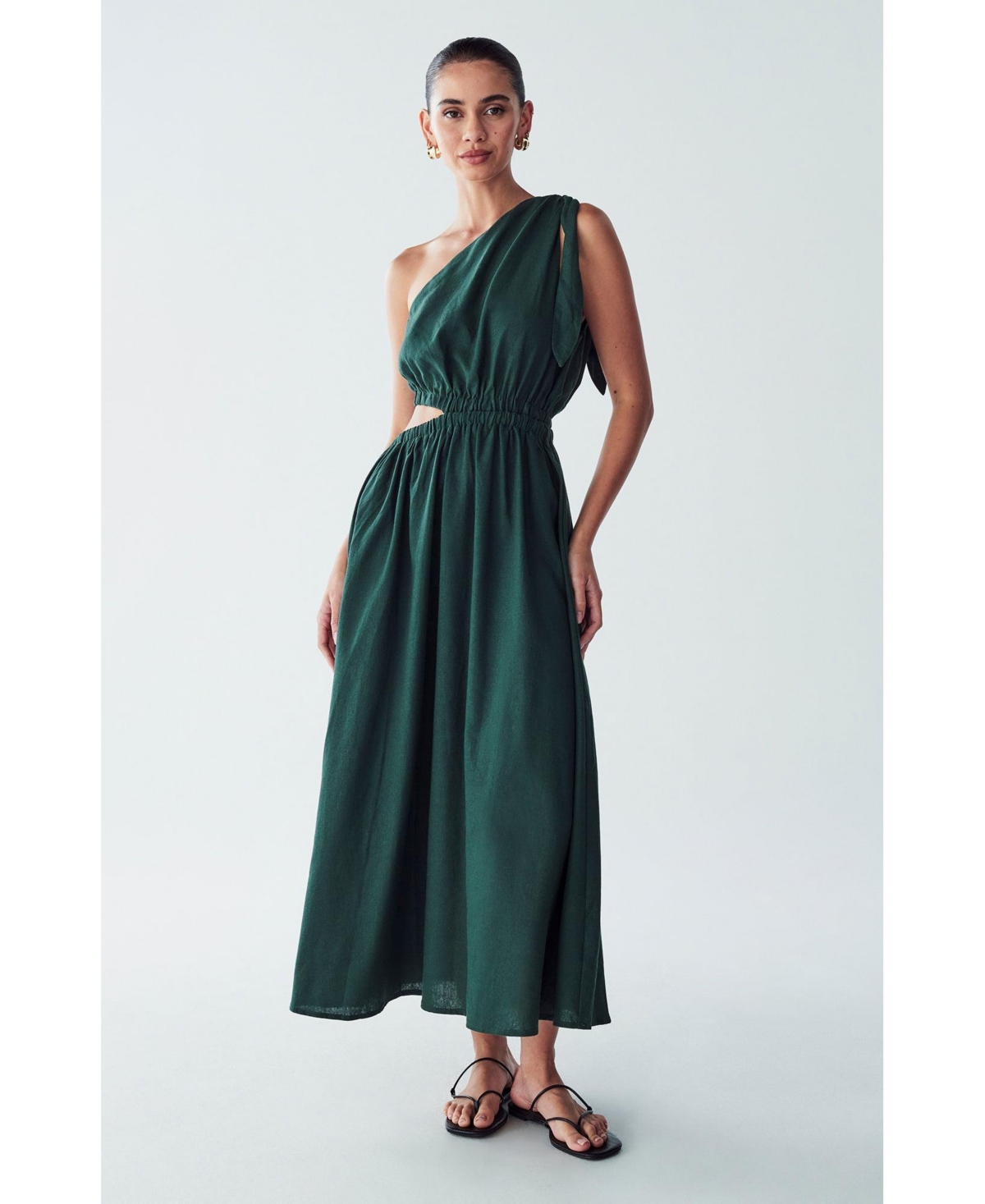 Click here for St Mrlo Womens Amile Midi Dress - Emerald prices