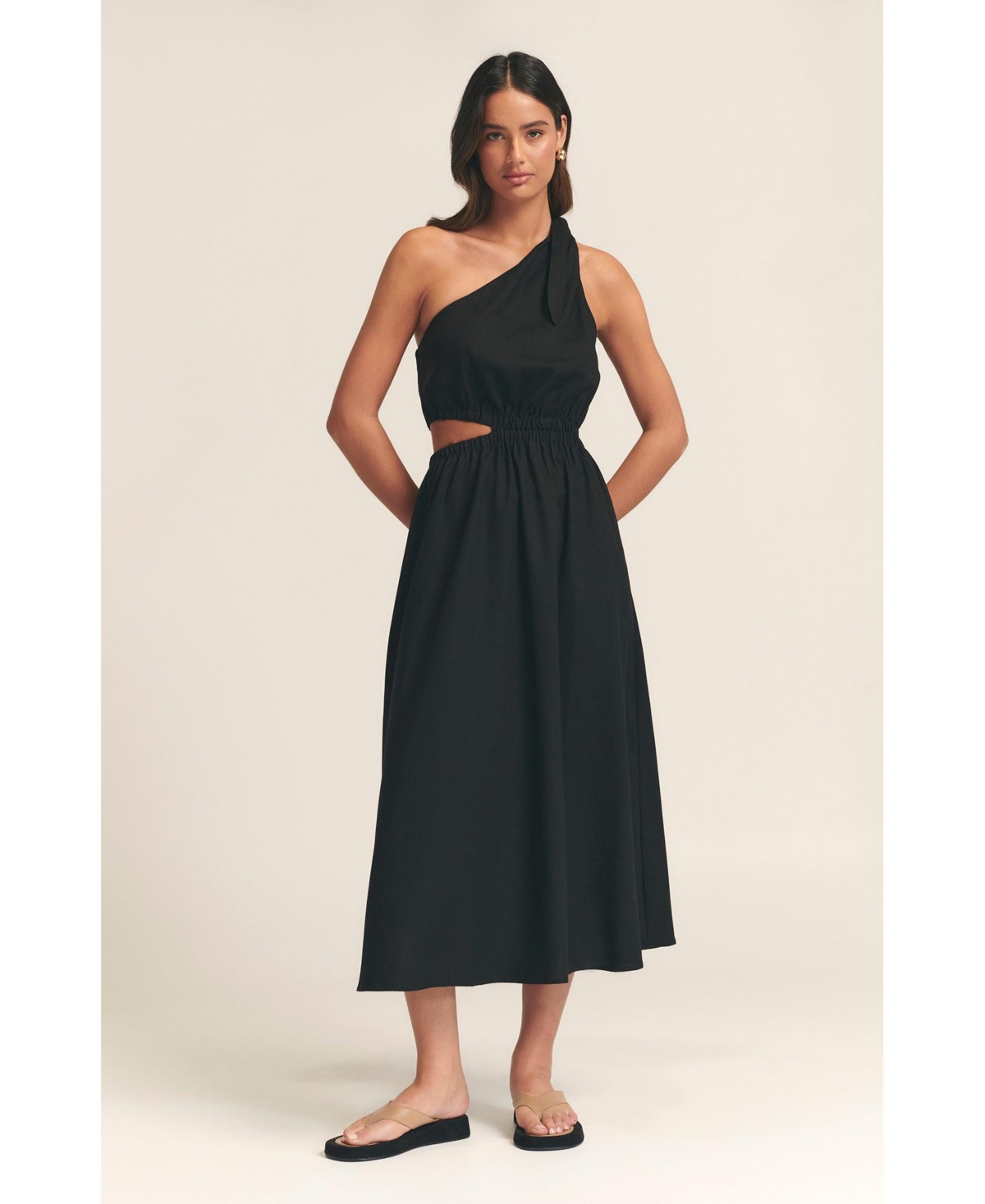 Click here for St Mrlo Womens Amile Midi Dress - Black prices