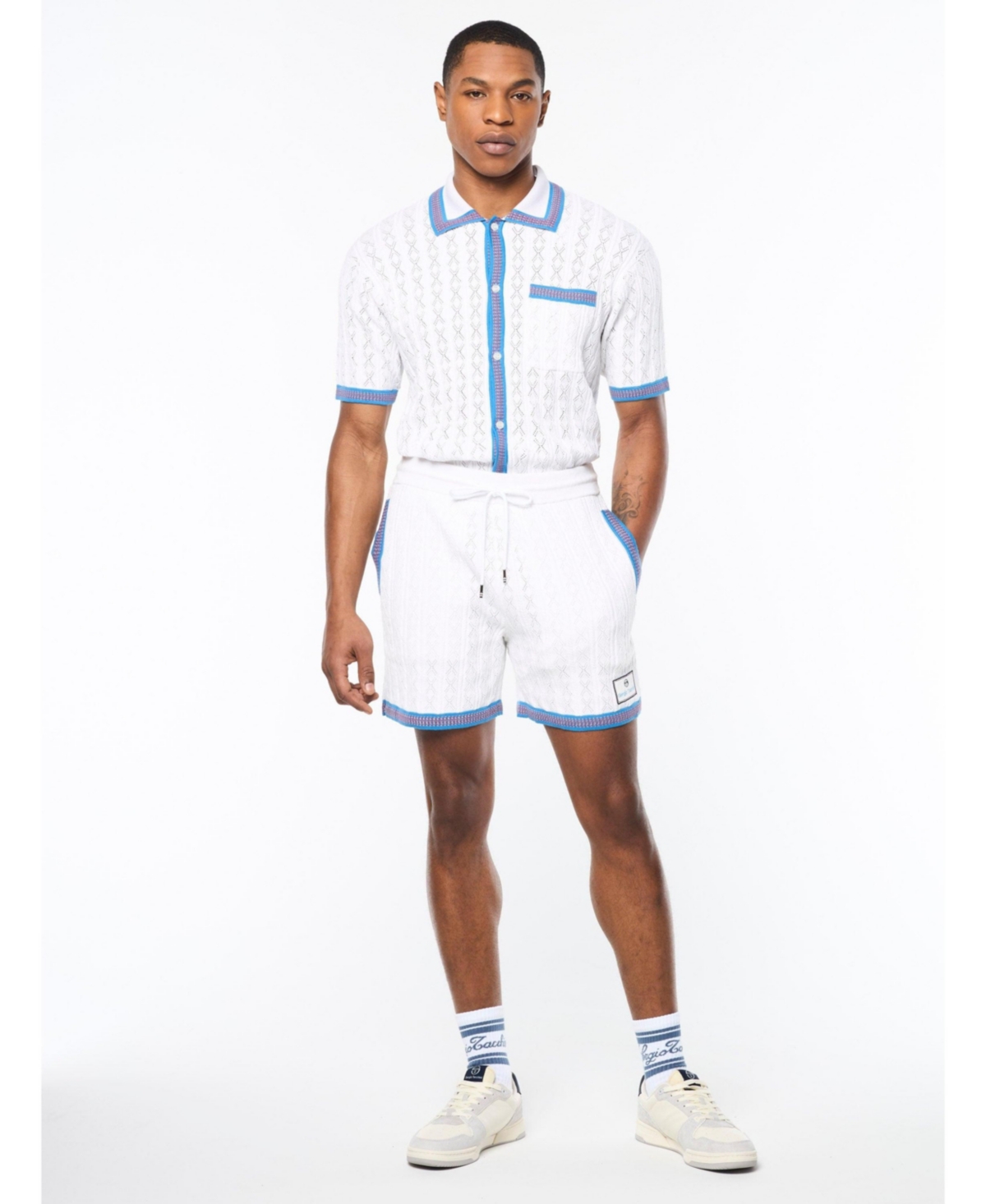 Click here for Sergio Tacchini Mens Aldo Pointelle Short - Brilli... prices
