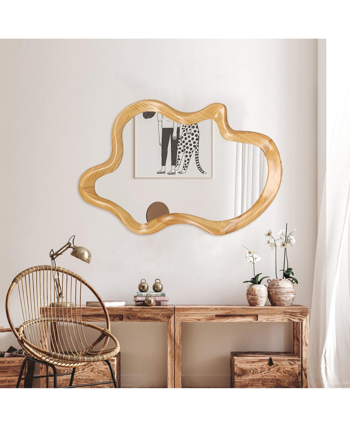 Click here for Busdays 33.46 x 22.24 Irregular Shaped Wall Mirror prices