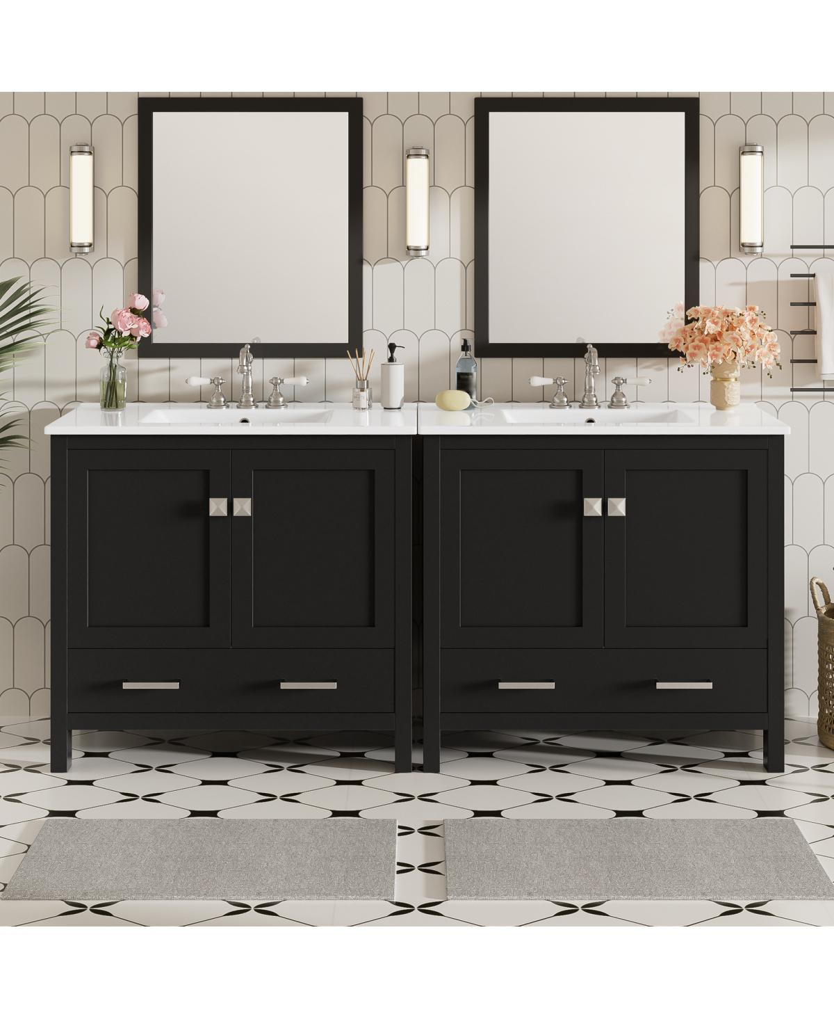 Click here for Sillysis 72 Inch Double Bathroom Vanity Set with C... prices