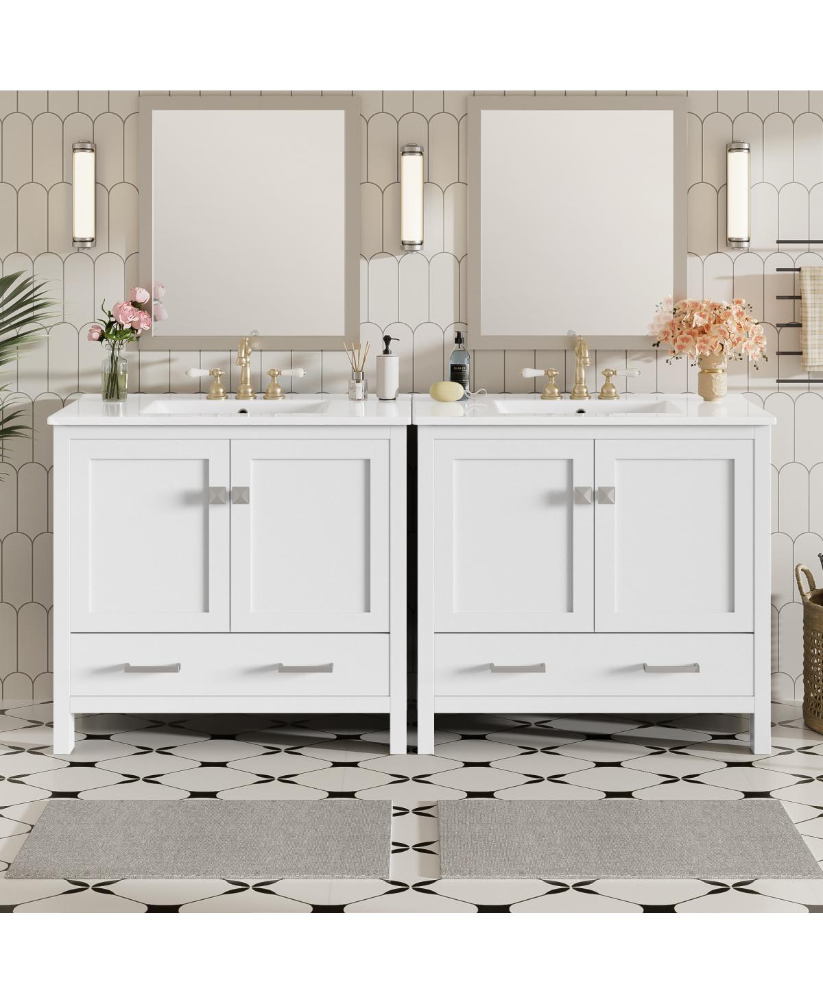 Click here for Sillysis 72 Inch Double Bathroom Vanity Set with C... prices