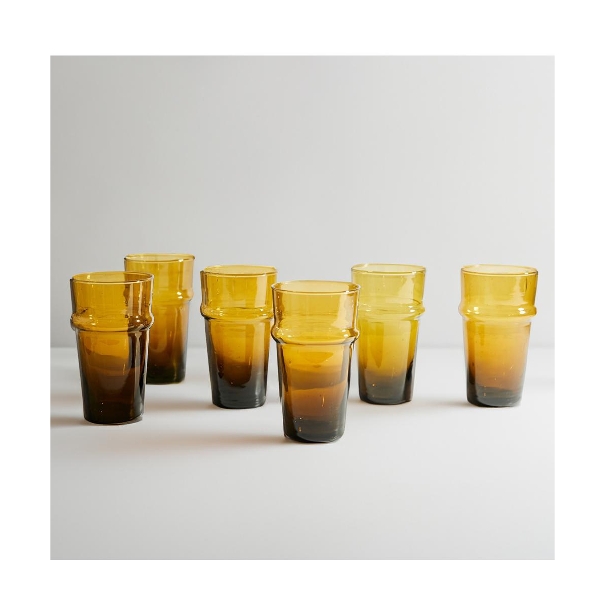 Click here for Verve Culture Beldi Stacking Glass - Set of 6 - Br... prices