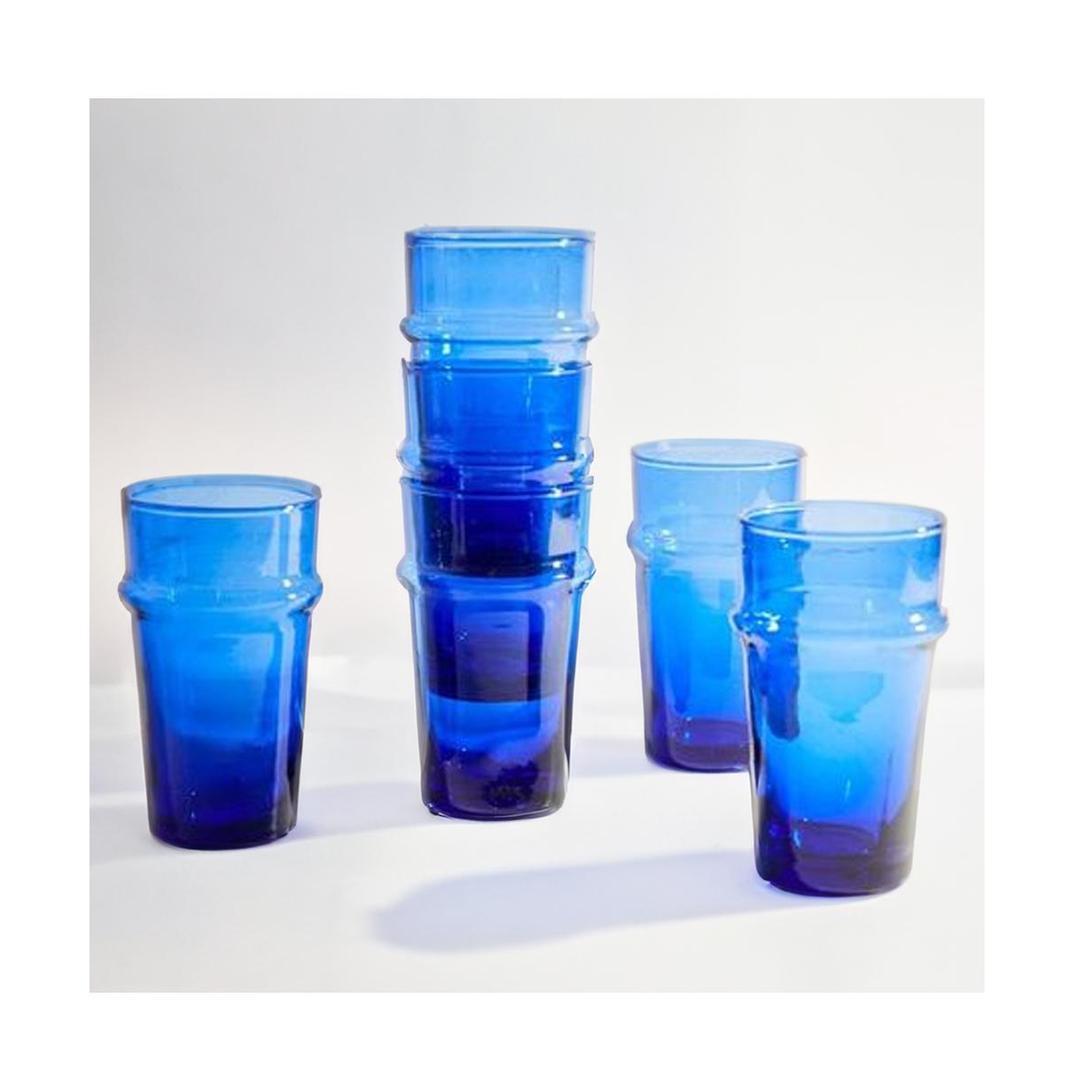 Click here for Verve Culture Beldi Stacking Glass - Set of 6 - Bl... prices