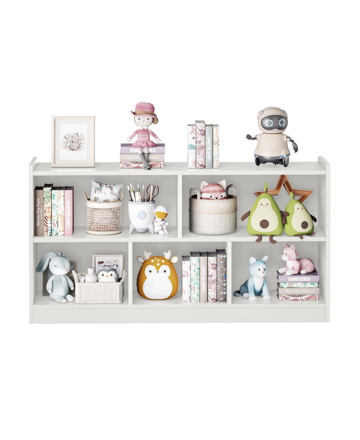 Click here for Rainsken 5 Cube Kids Bookcase - Wooden 2-Tier Stor... prices