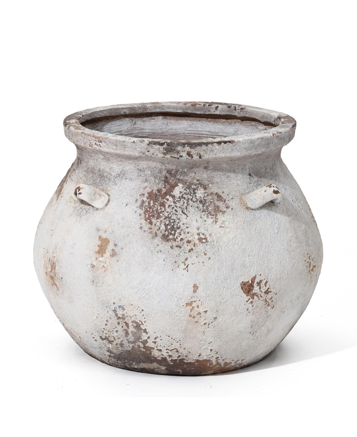 Click here for LuxenHome Rustic Cauldron MgO Planter Pot - Off wh... prices