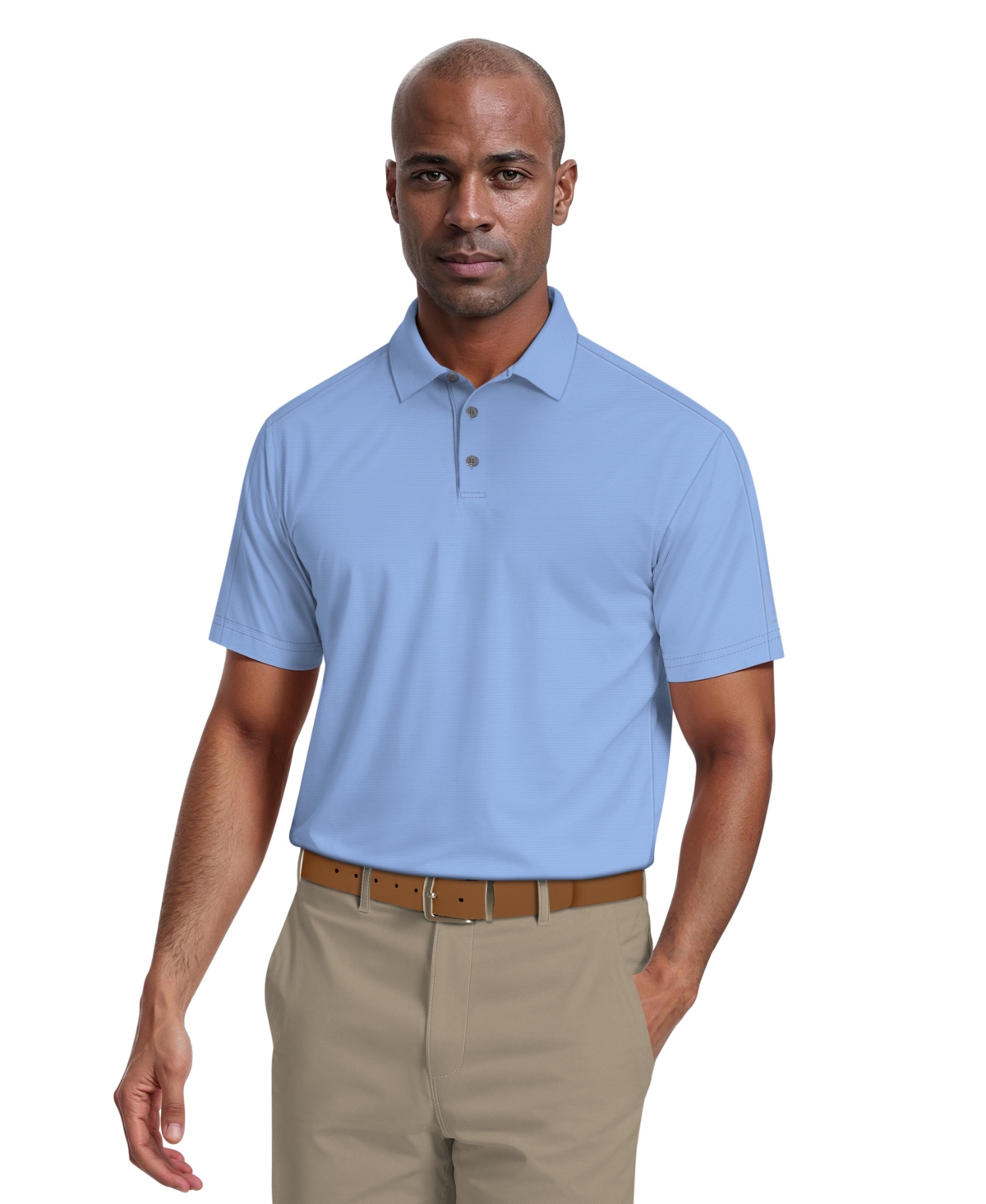 Click here for Pga Tour Mens Solid Cooling Texture Polo Shirt - T... prices