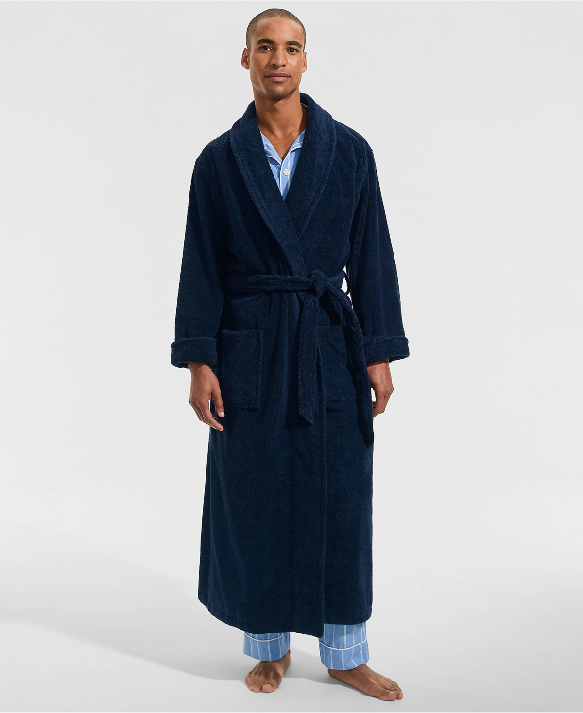 Click here for Lands End Mens Full Length Turkish Terry Robe - Ra... prices