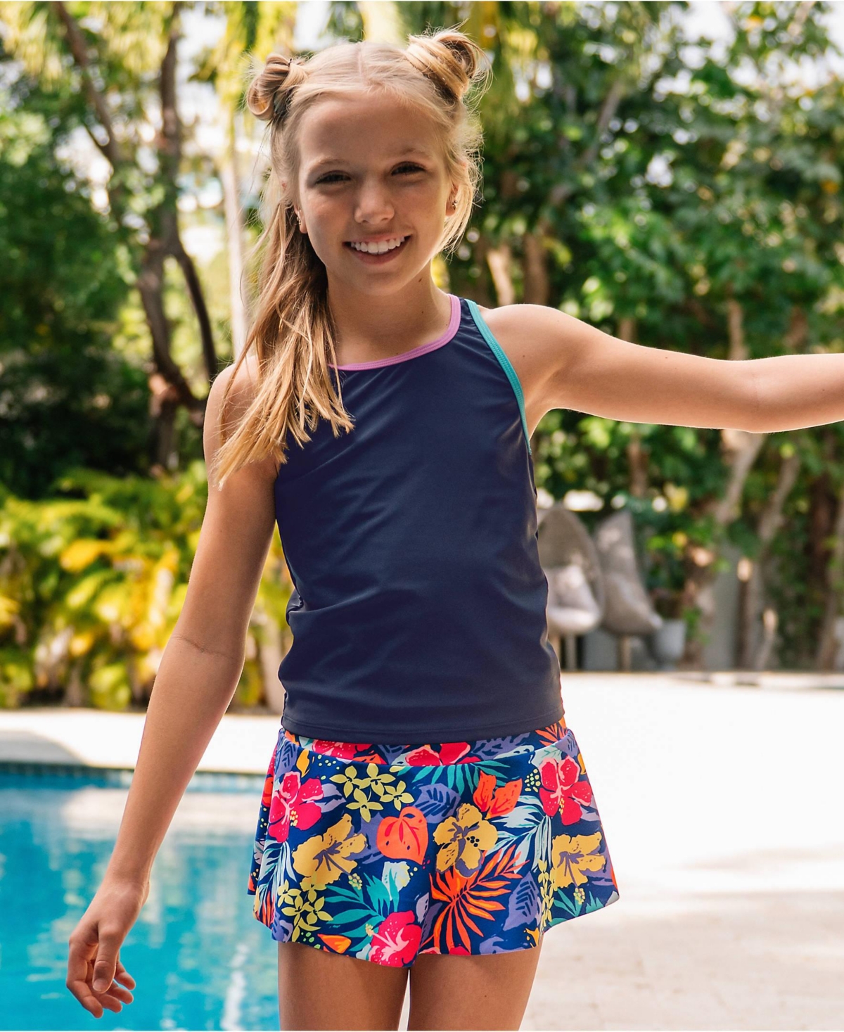 Click here for Lands End Girls Chlorine Resistant Swim Skirt - Tr... prices