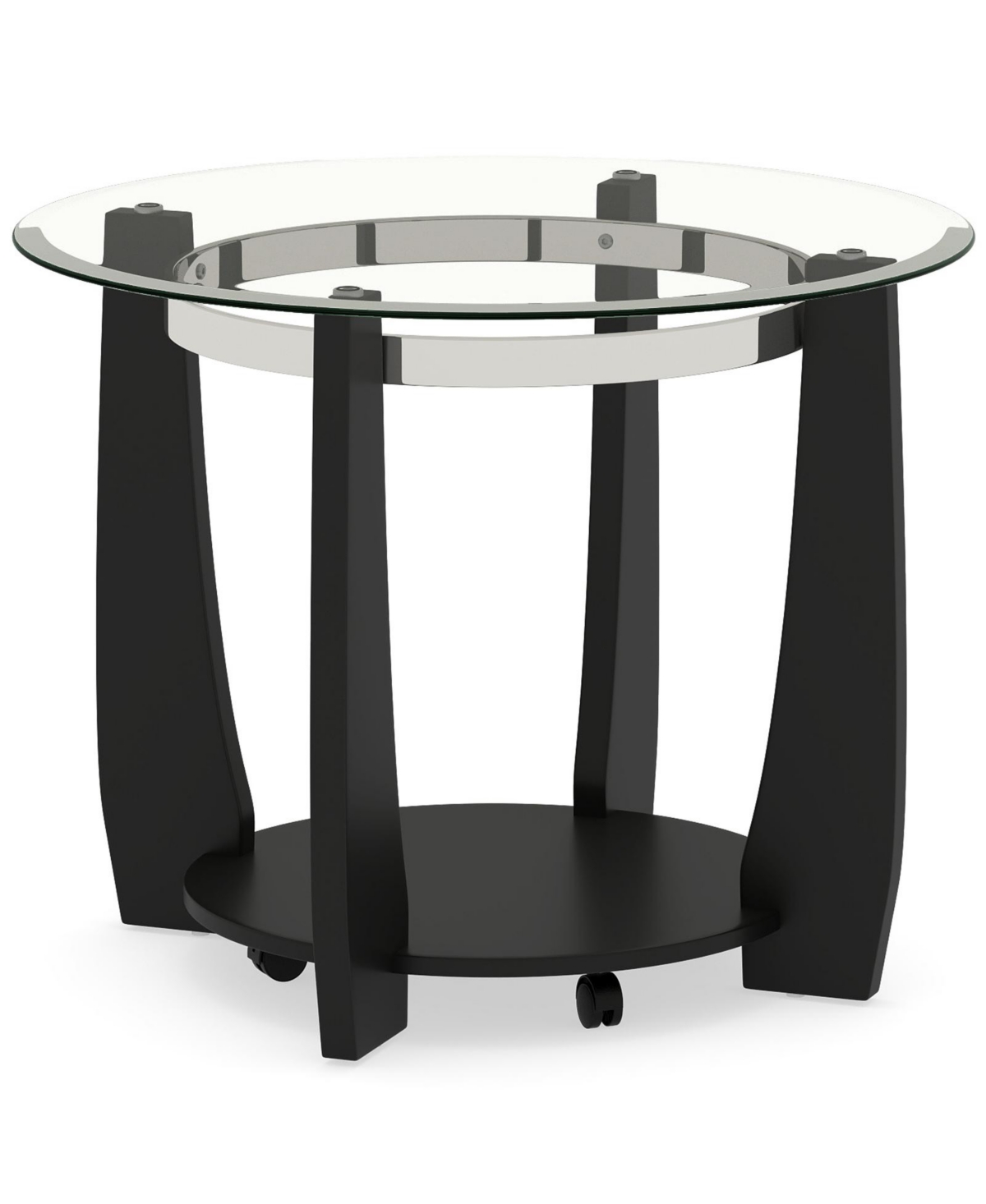 Click here for Slickblue Round Glass Coffee Table 2 Tier with Sto... prices