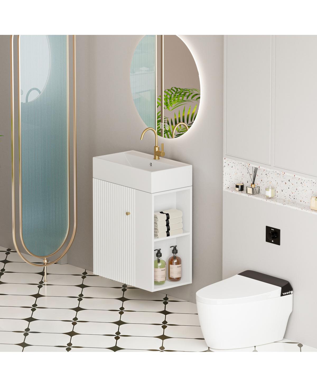 Click here for Sillysis Bathroom Vanity with Sink  Modern Wood Ca... prices