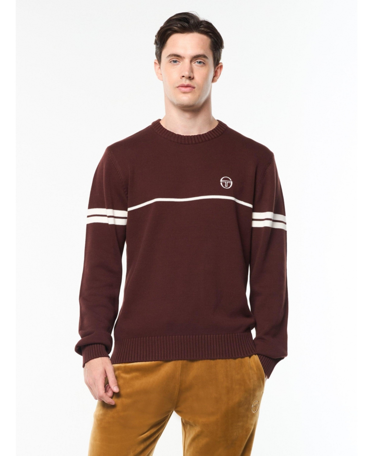 Click here for Sergio Tacchini Mens Orion Knit Sweater - Bitter c... prices