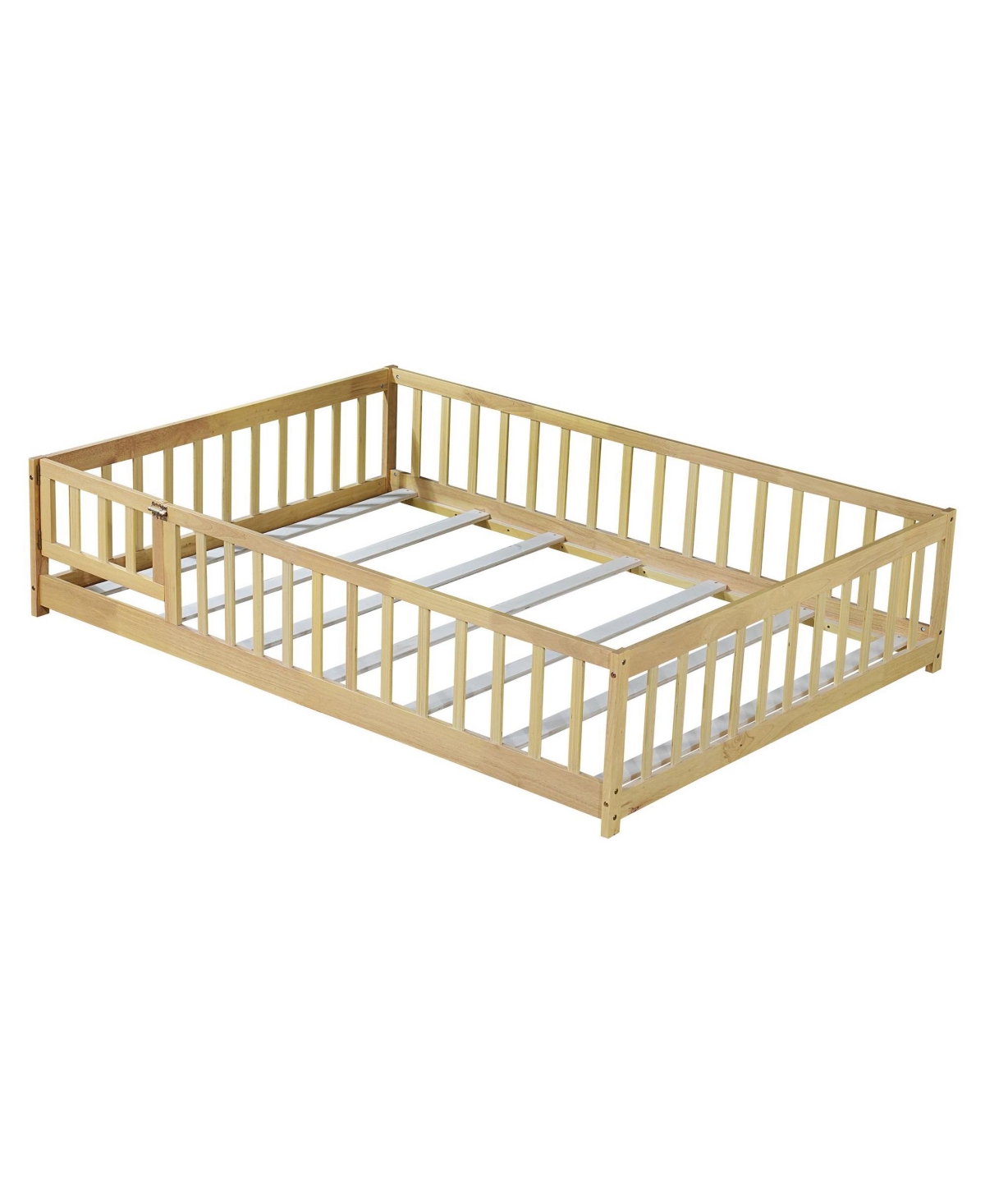 Click here for Clihome Full Size Floor Bed with Fence and Door Ru... prices