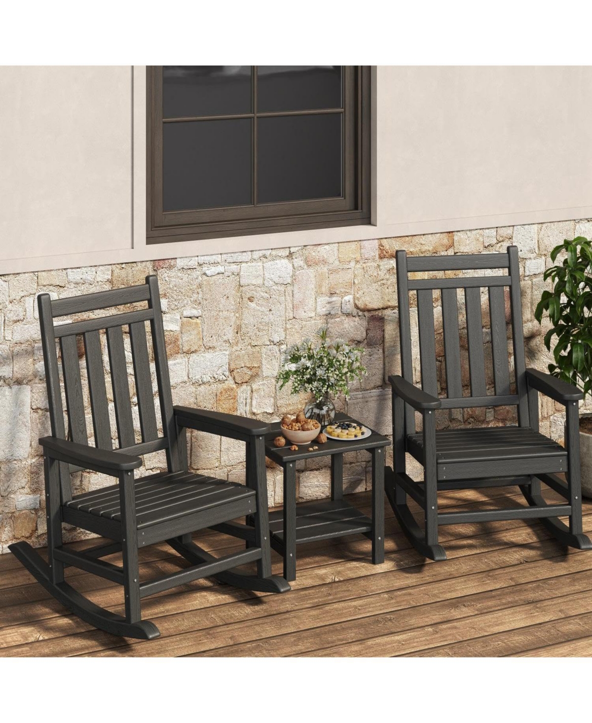 Click here for gaomon Poly Lumber Rocking Chair Outdoor Set of 2... prices